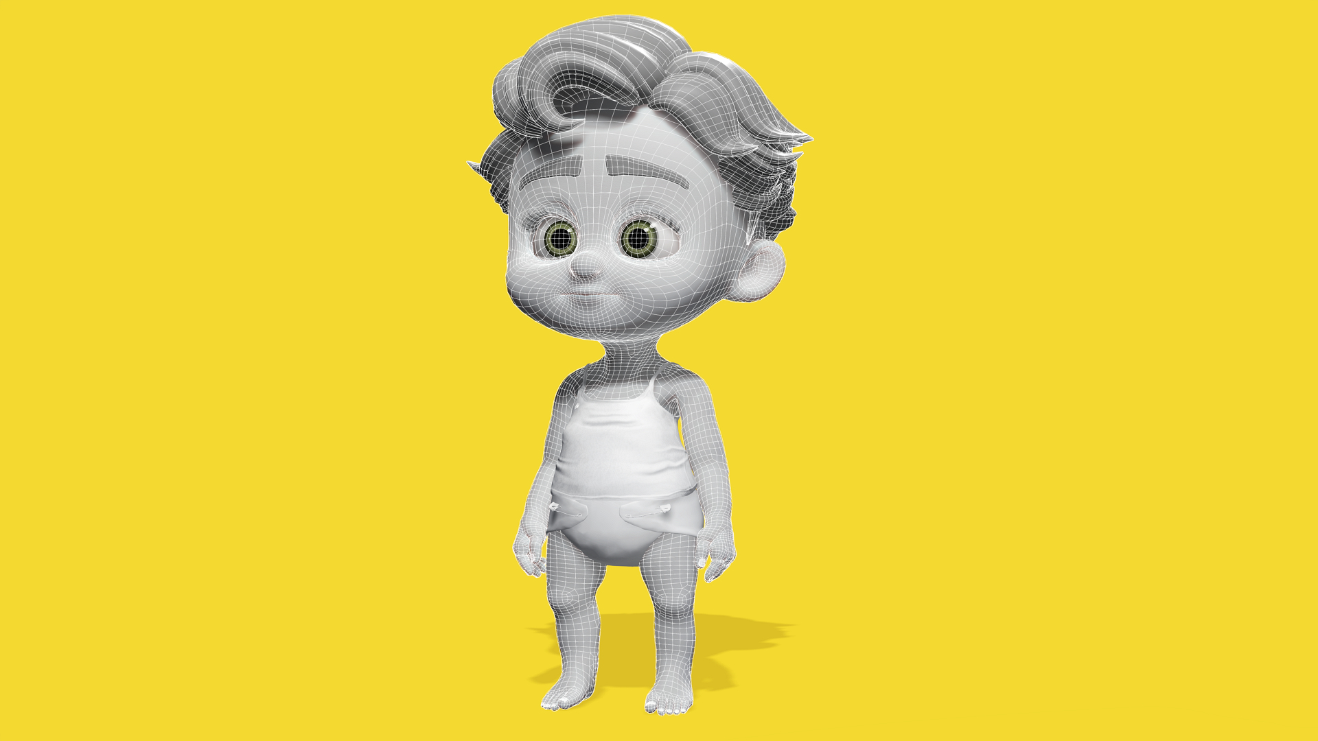 Free Free Toon Child Stylized Cartoon Kid Rigged Baby Character Model ...