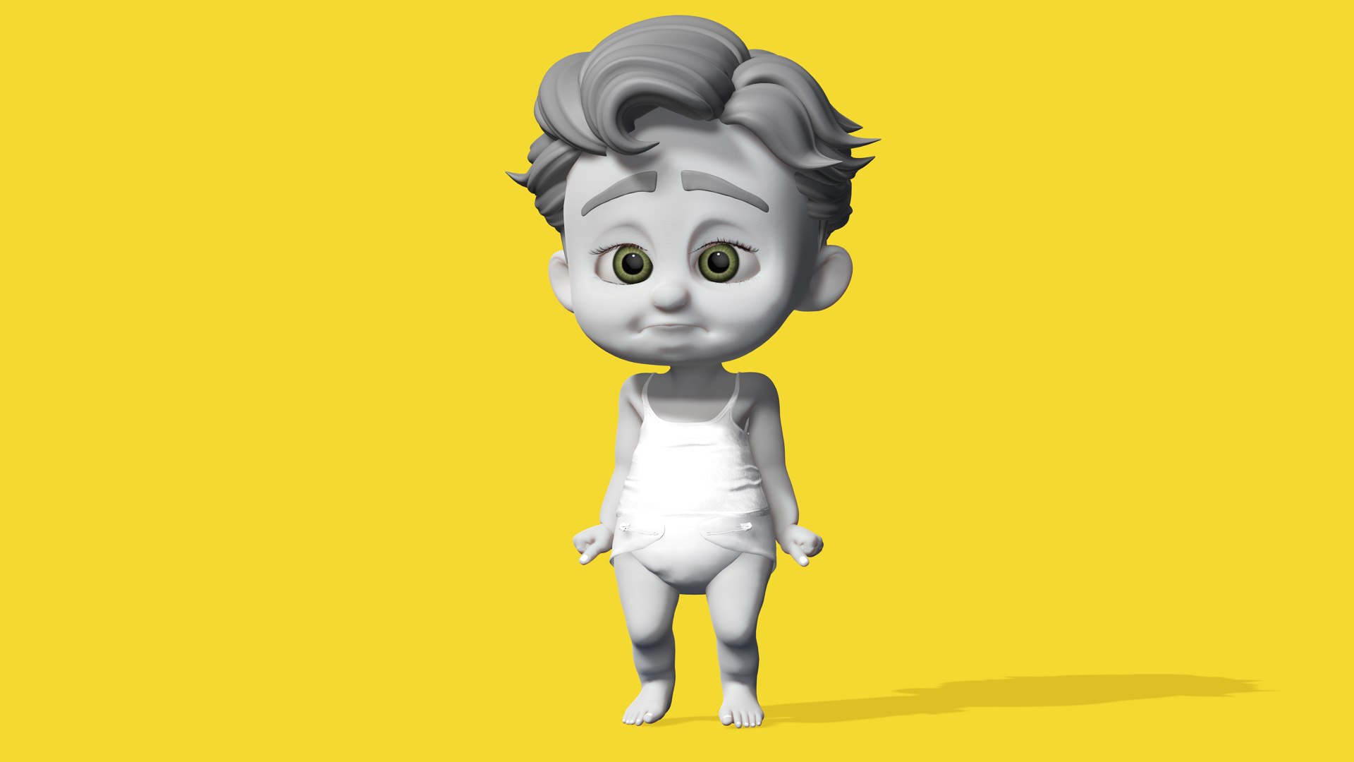 Free Free Toon Child Stylized Cartoon Kid Rigged Baby Character Model ...