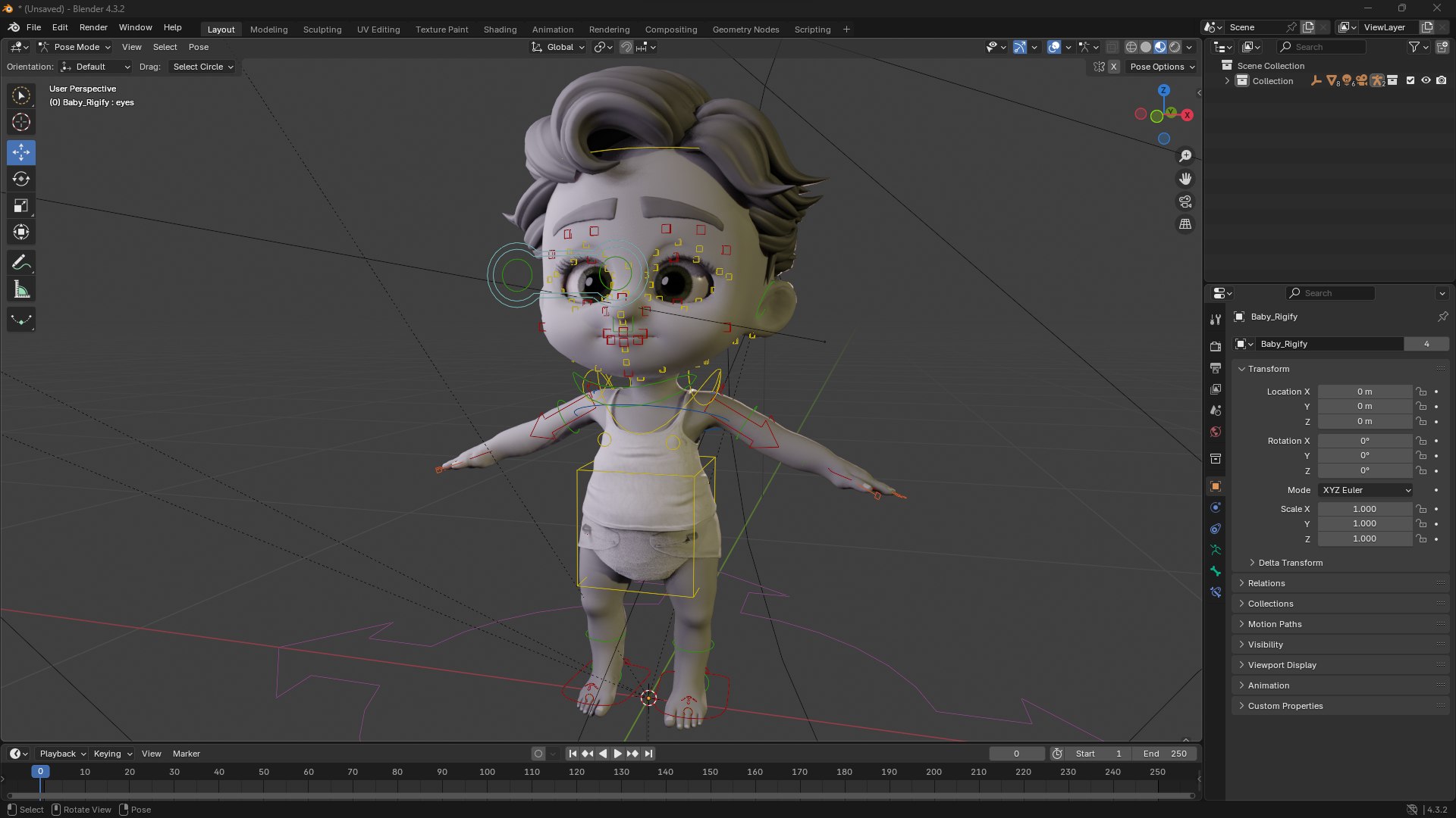 Free Free Toon Child Stylized Cartoon Kid Rigged Baby Character Model ...
