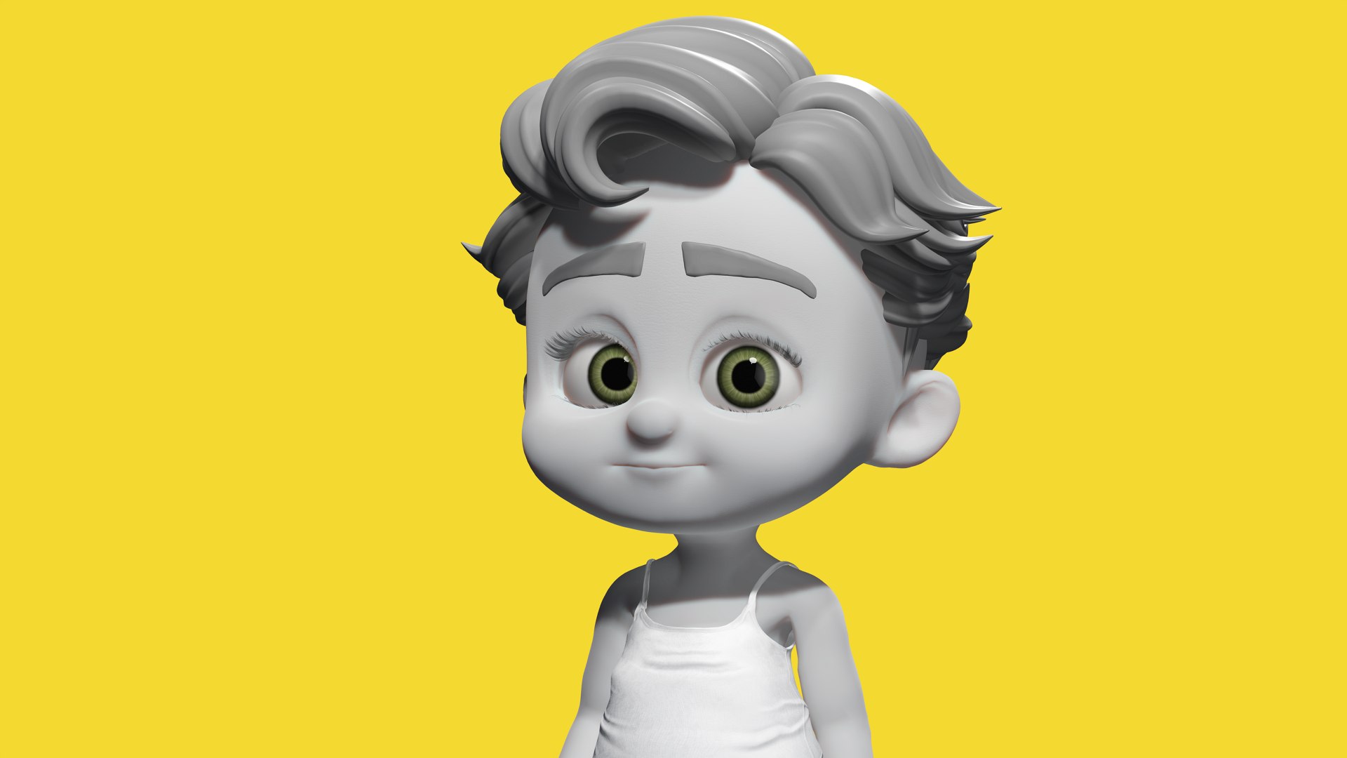 Free Free Toon Child Stylized Cartoon Kid Rigged Baby Character Model ...