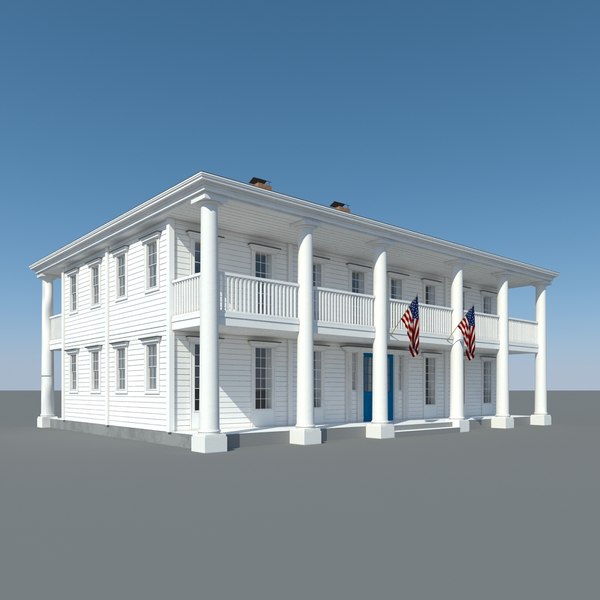 Colonial House 3D Models for Download | TurboSquid