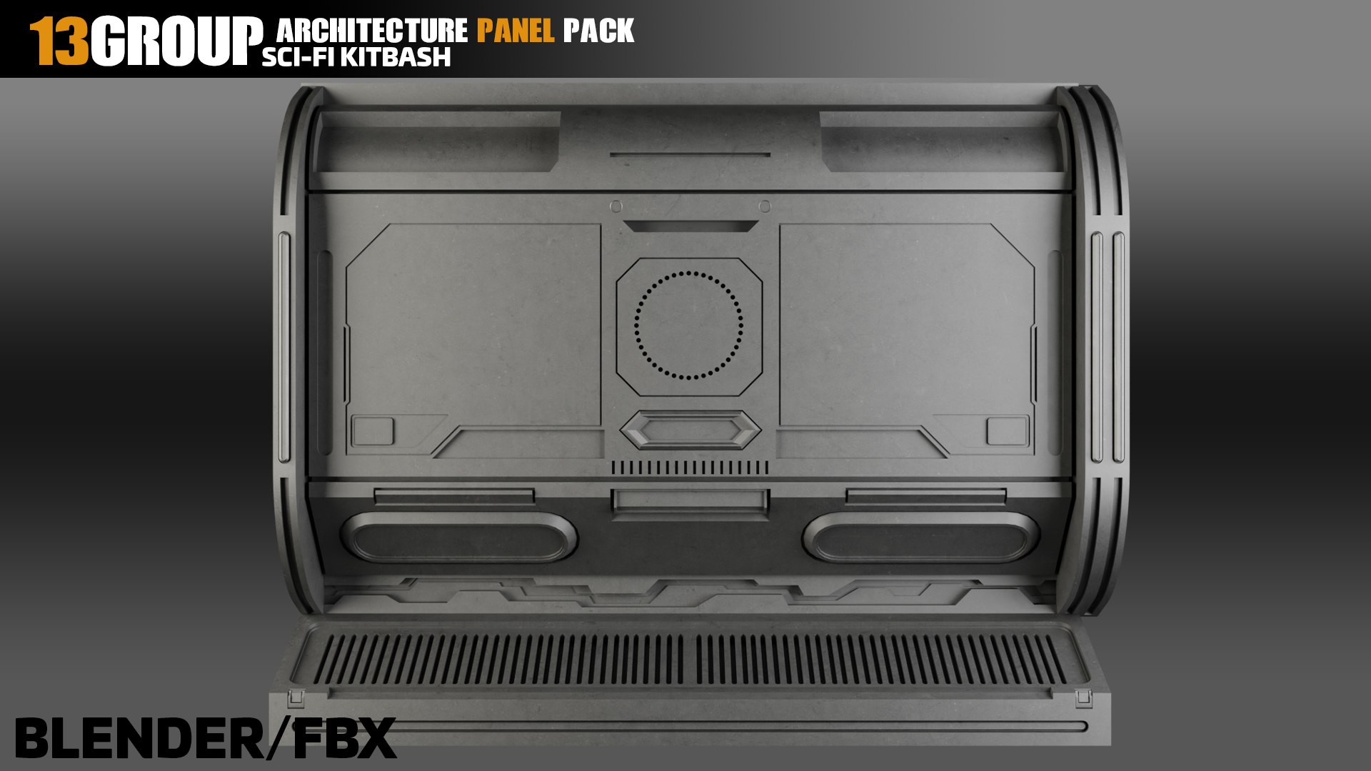 Sci-Fi Architecture Panels Pack Vol 10 3D - TurboSquid 1877789
