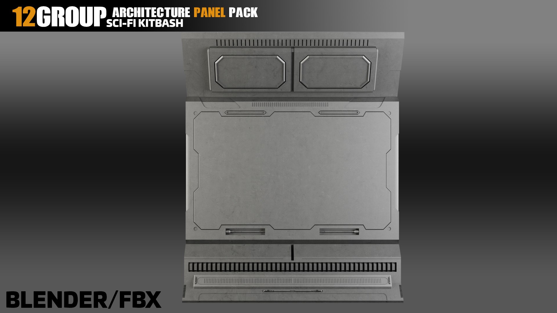 Sci-Fi Architecture Panels Pack Vol 10 3D - TurboSquid 1877789