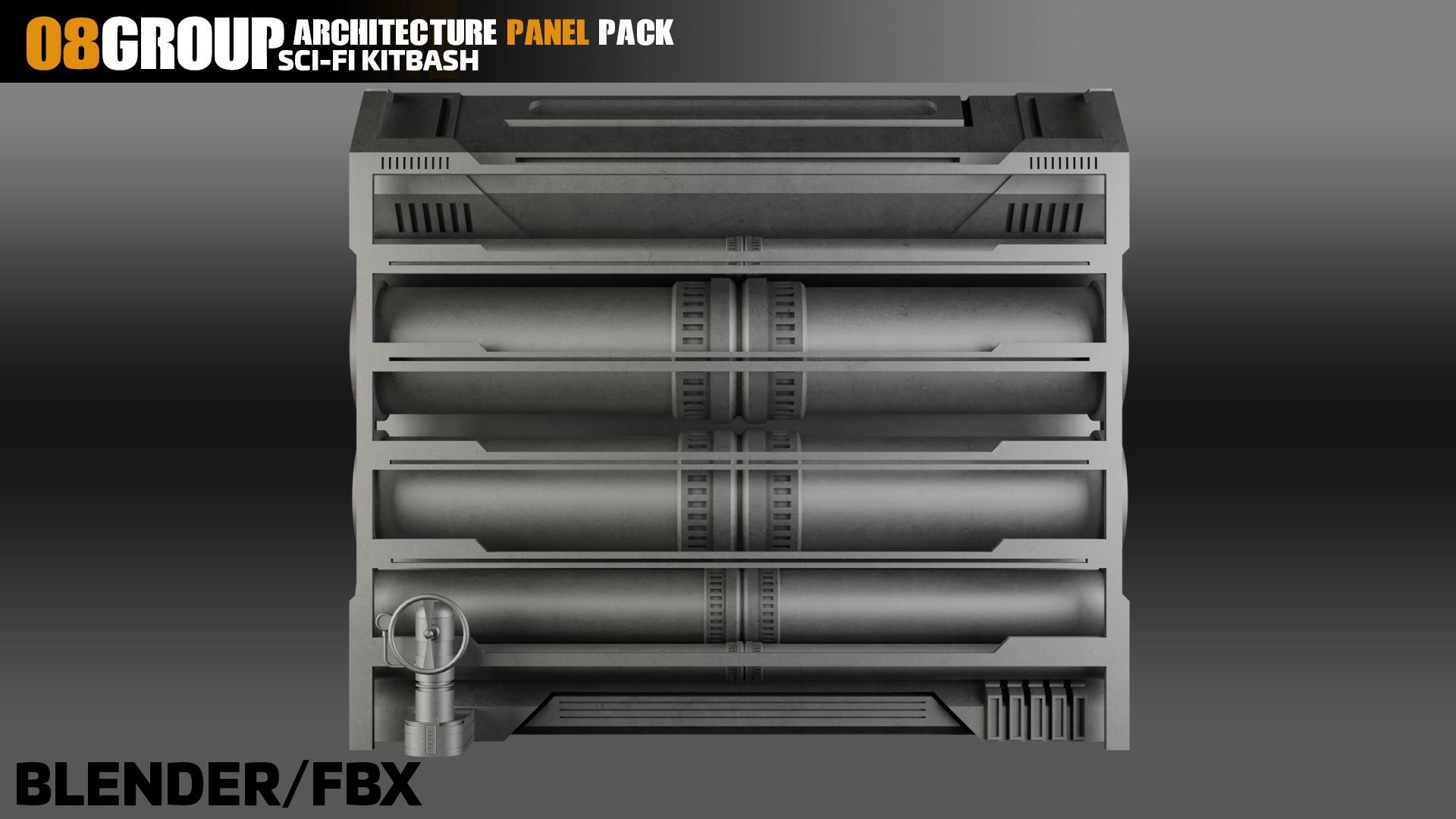 Sci-Fi Architecture Panels Pack Vol 10 3D - TurboSquid 1877789