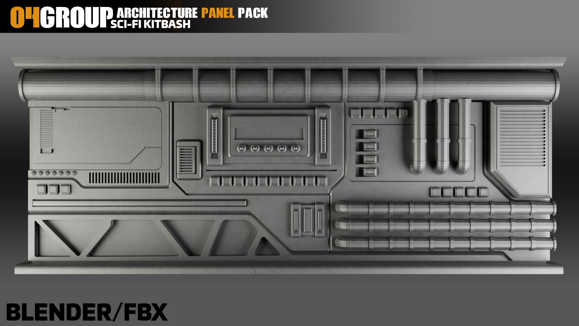 Sci-Fi Architecture Panels Pack Vol 10 3D - TurboSquid 1877789