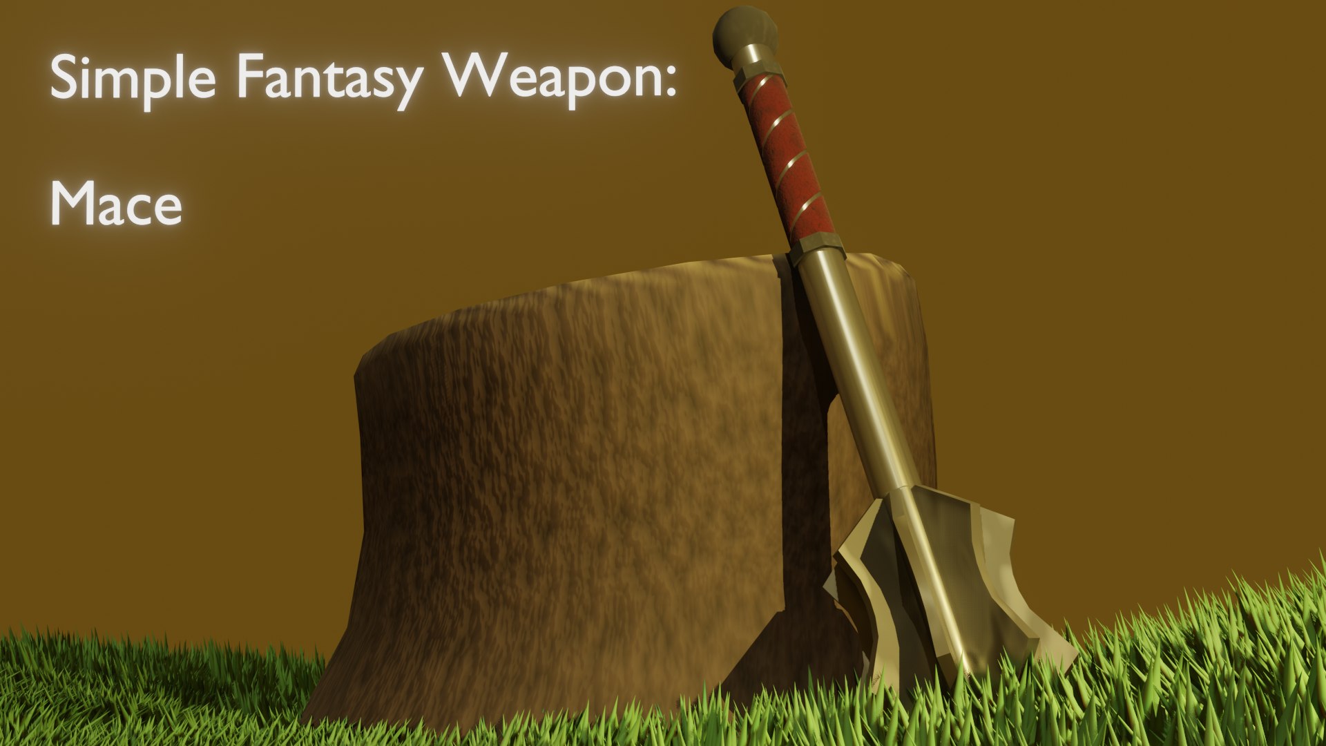 3D Simple Fantasy Mace - TurboSquid 2136466