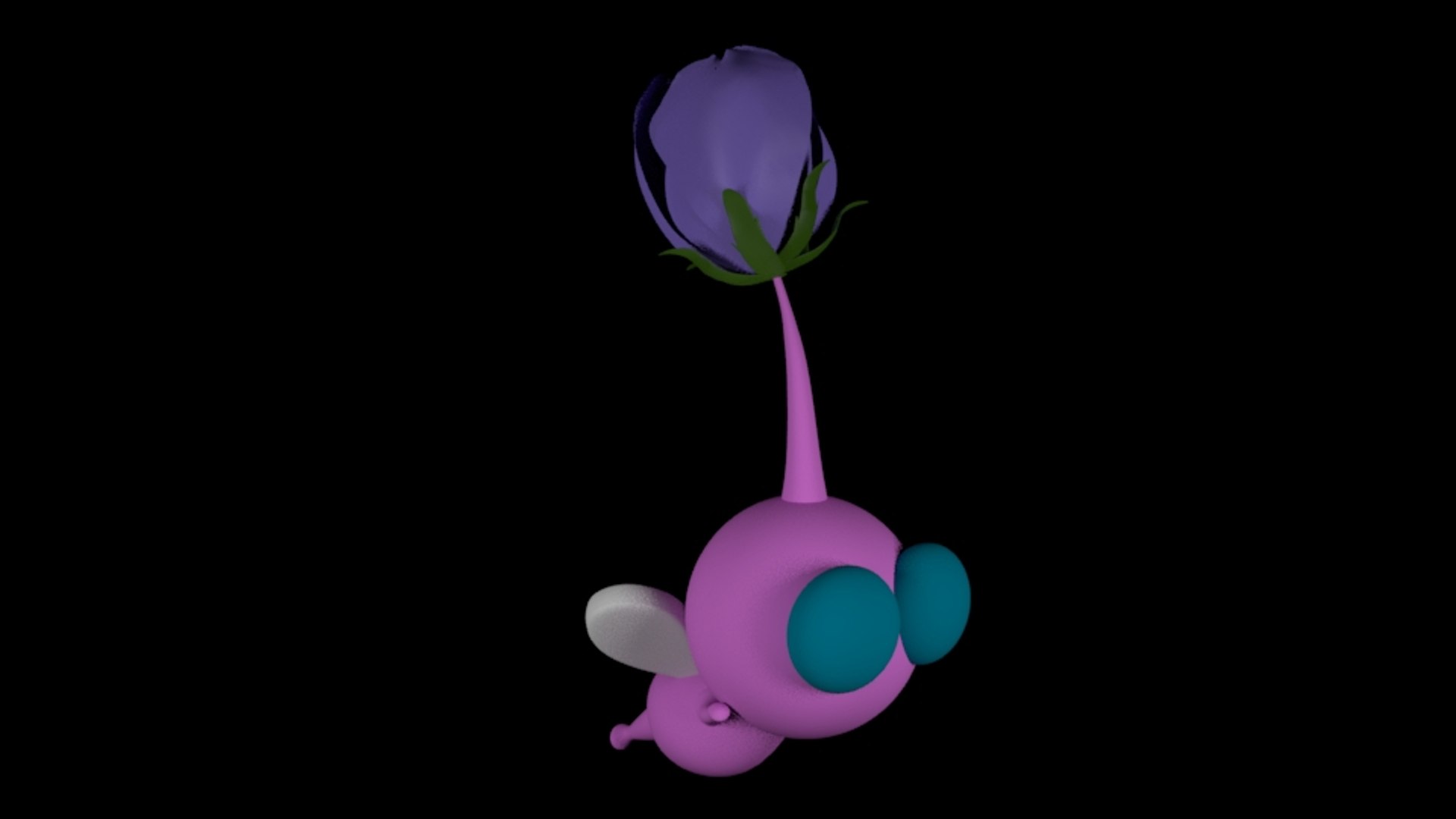 3D Pink Bud Pikmin Model - TurboSquid 1657349