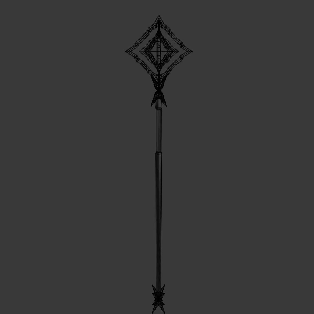3d Model Magic Staff