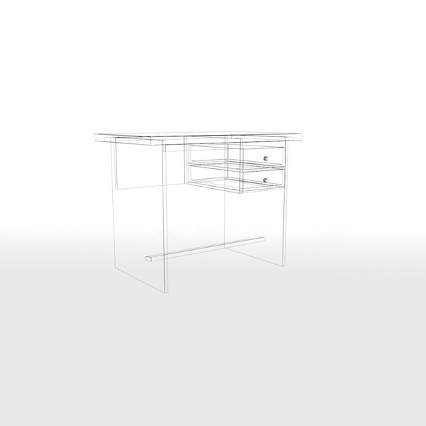 3d wooden desk office table