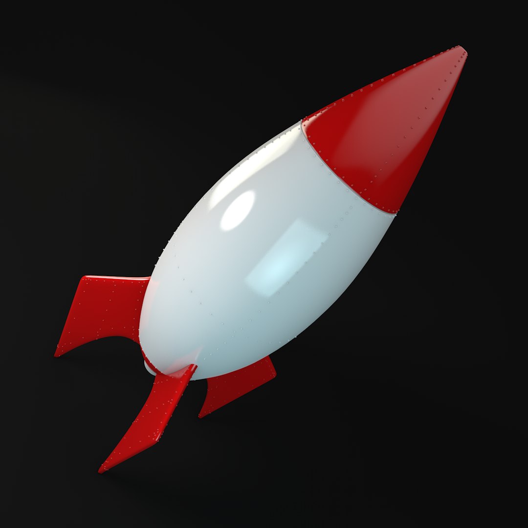 C4d Cartoon Rocket