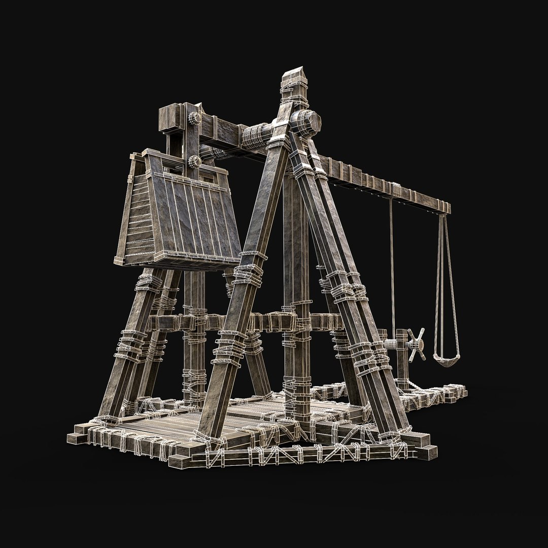 Medieval Catapults In Battle