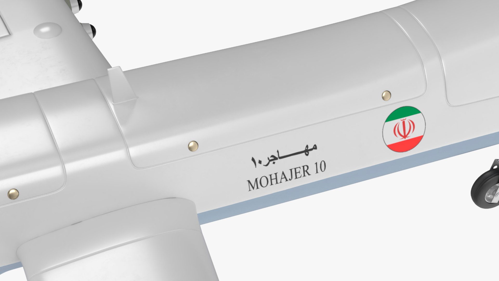 3D Iranian Dron Qods Mohajer 10 Blue Model - TurboSquid 2225802