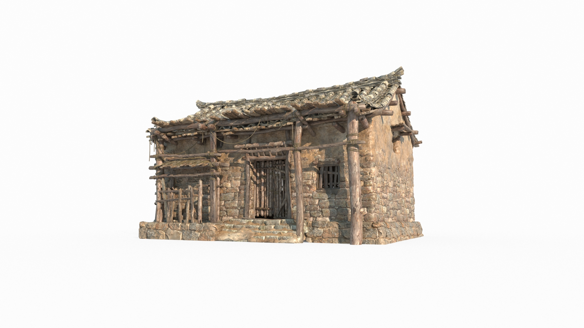 Asian Ancient Architecture Tile House 3D - TurboSquid 2288259