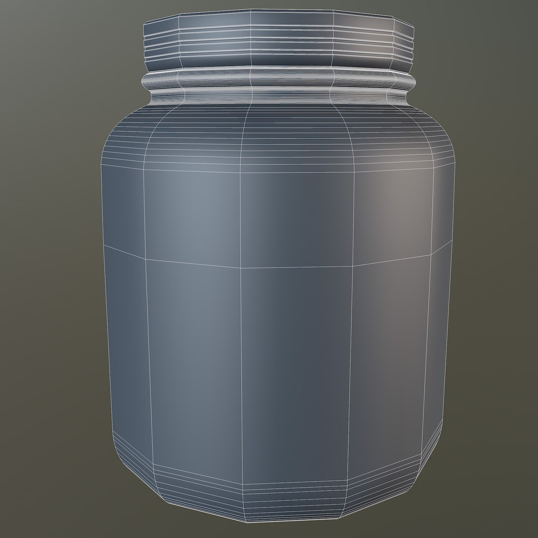 Glass Jar Container 3d C4d