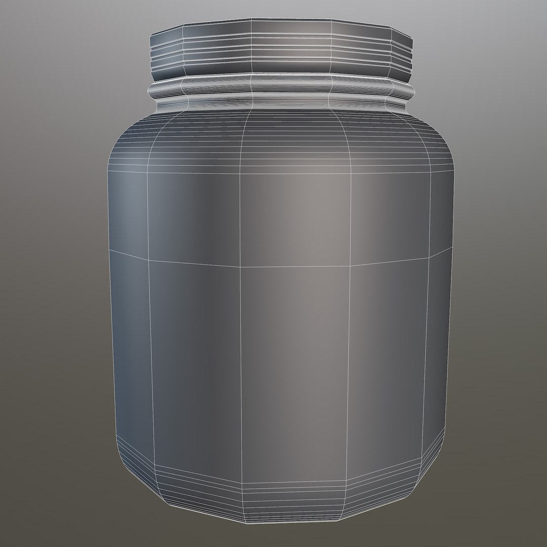 Glass Jar Container 3d C4d
