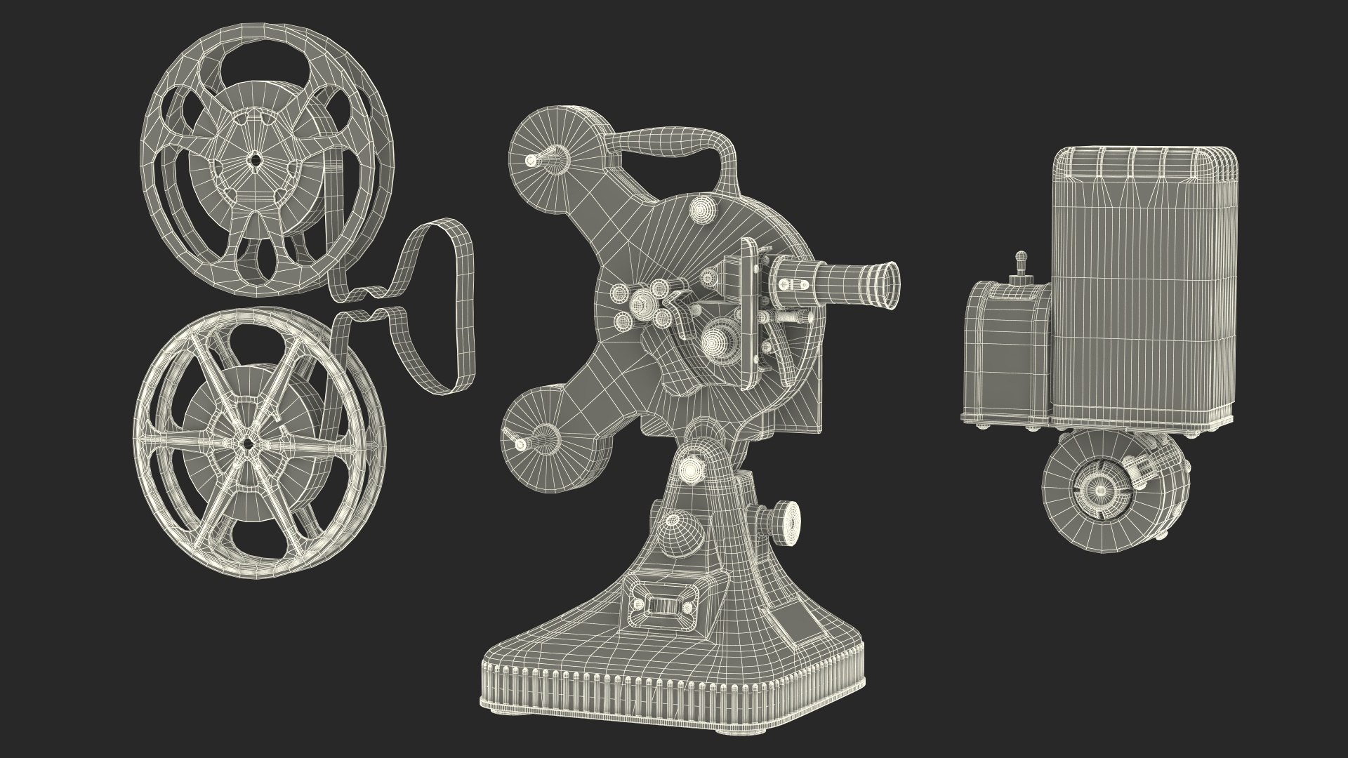 Vintage Movie Projector model - TurboSquid 2180094