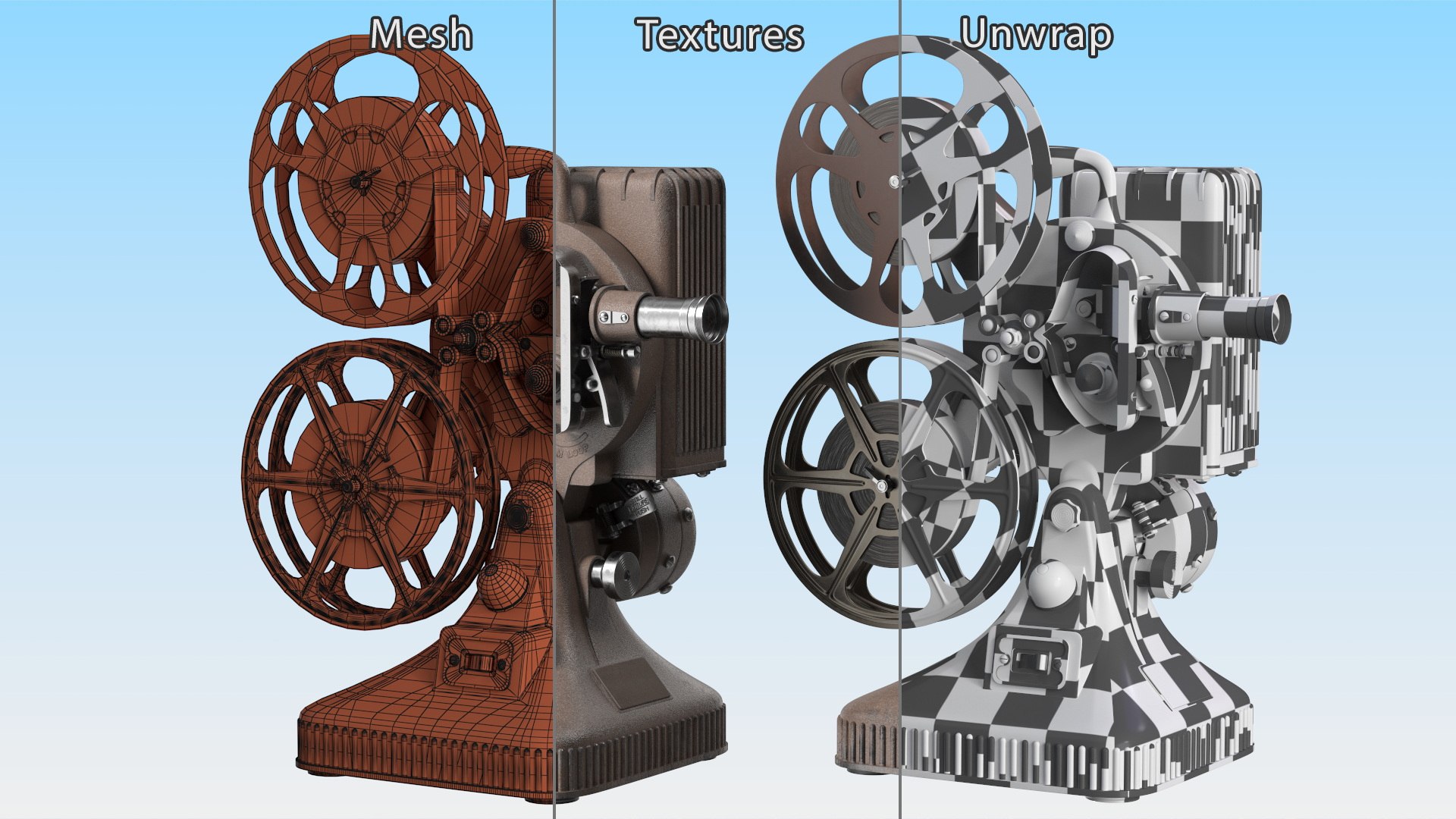 Vintage Movie Projector model - TurboSquid 2180094