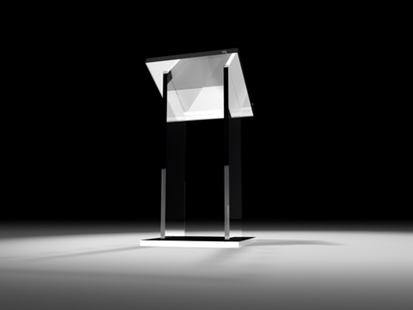 Glass Lectern 3d Model