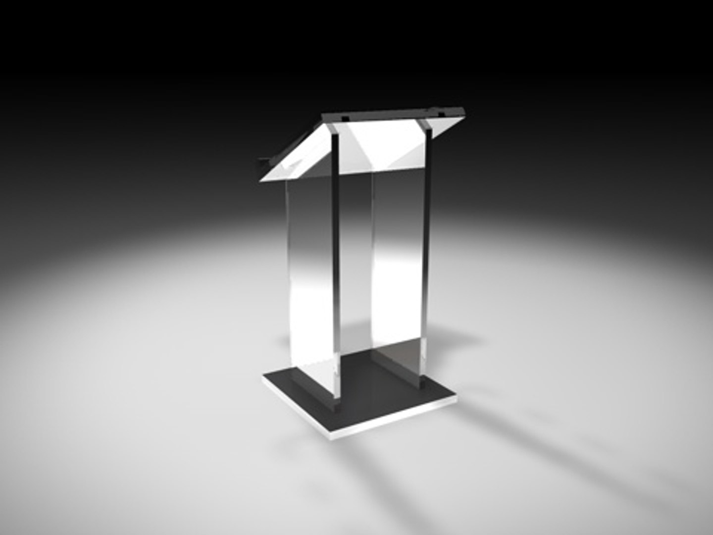 Glass Lectern 3d Model