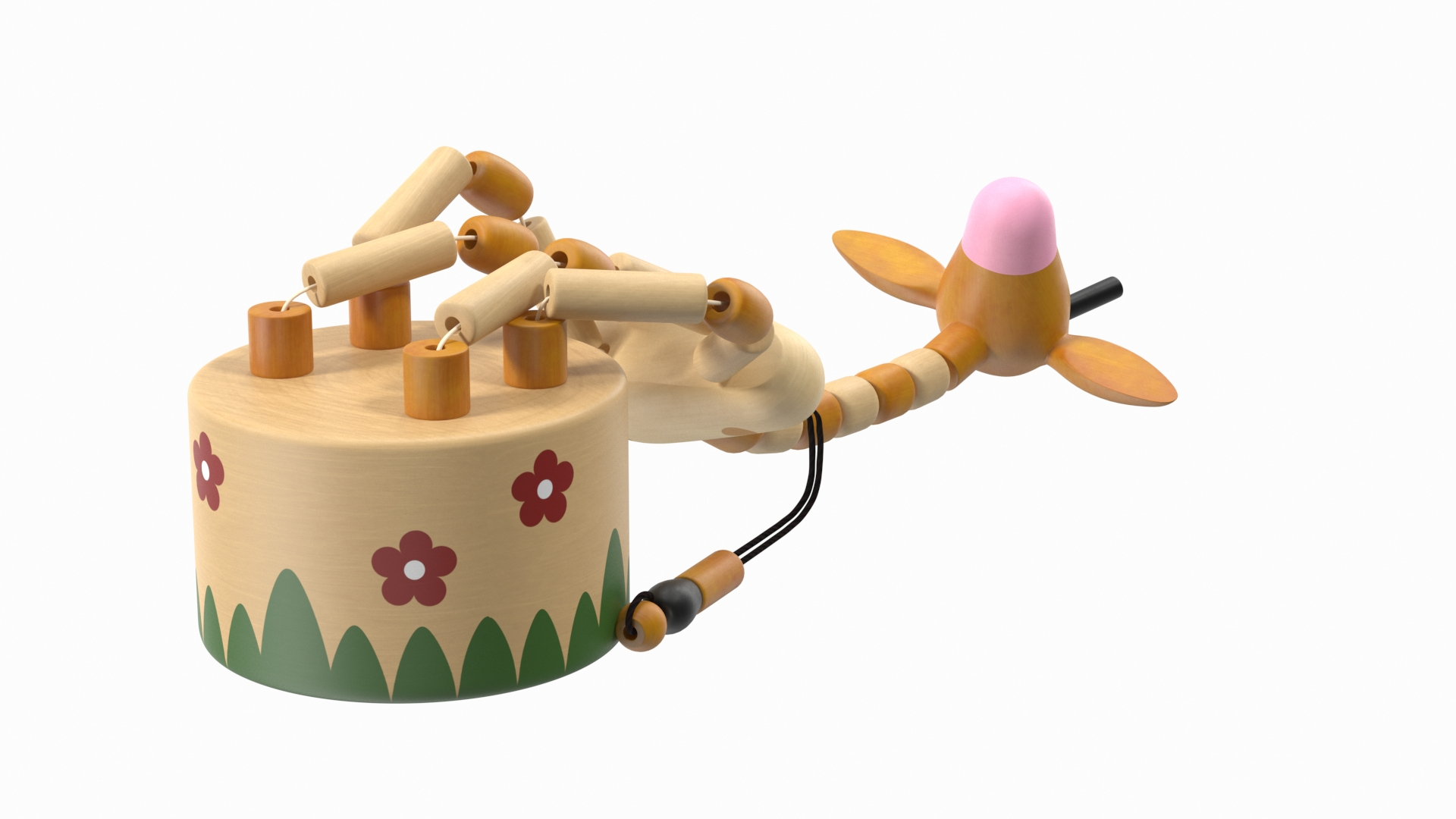 Wooden Push Up Toy Giraffe Fallen Pose 3D Model - TurboSquid 2015862
