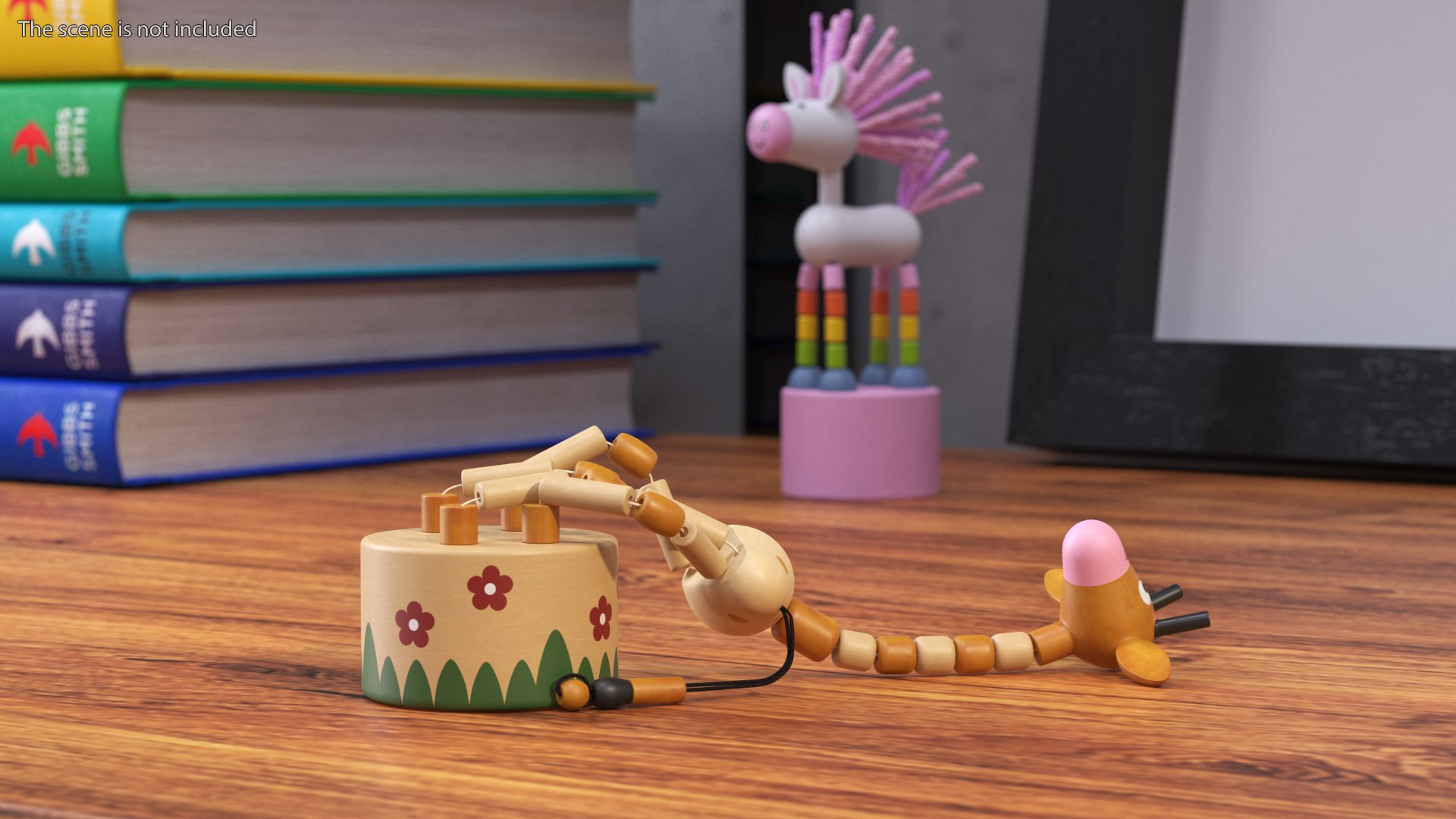 Wooden Push Up Toy Giraffe Fallen Pose 3D Model - TurboSquid 2015862