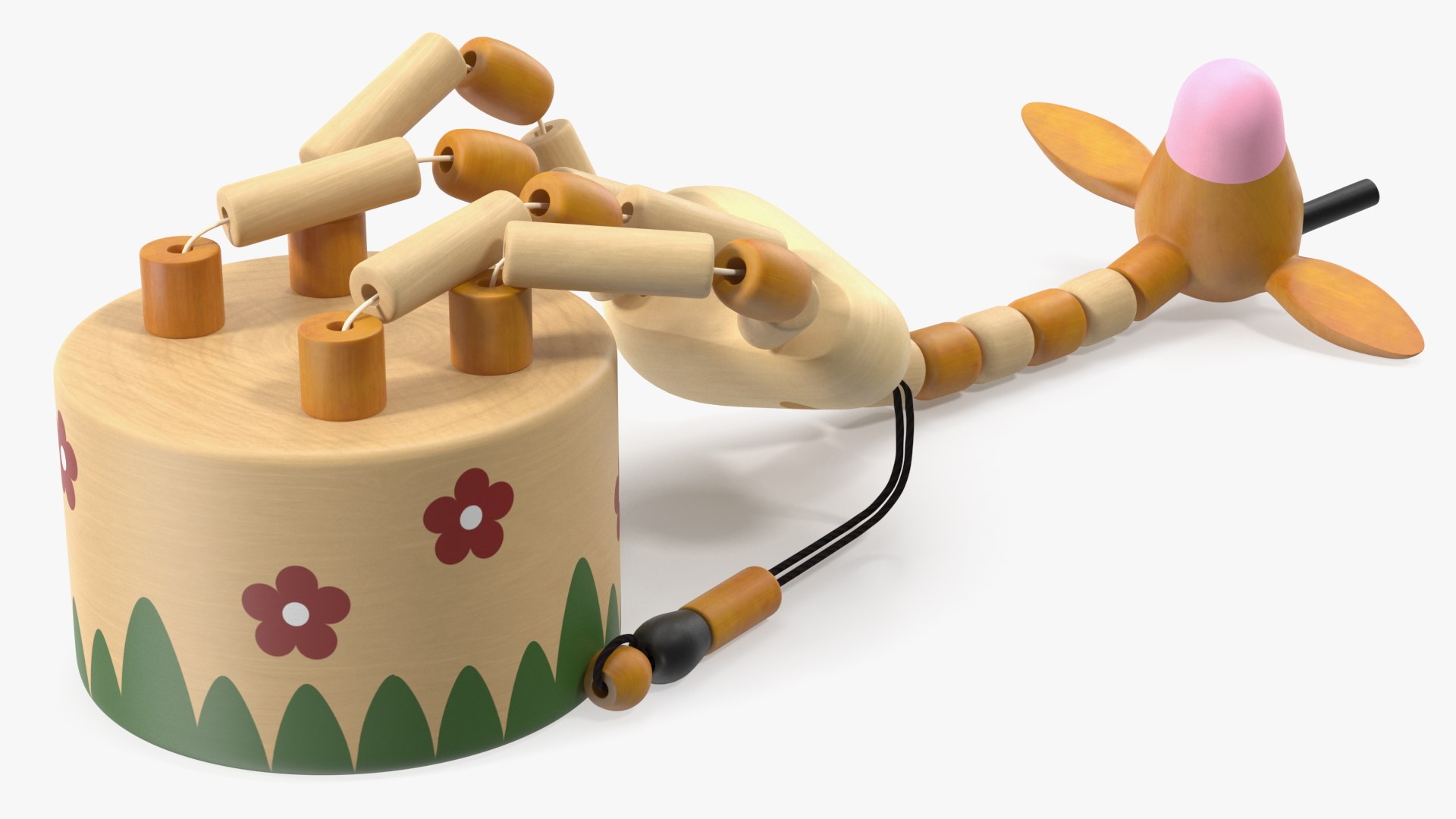 Wooden Push Up Toy Giraffe Fallen Pose 3D Model - TurboSquid 2015862