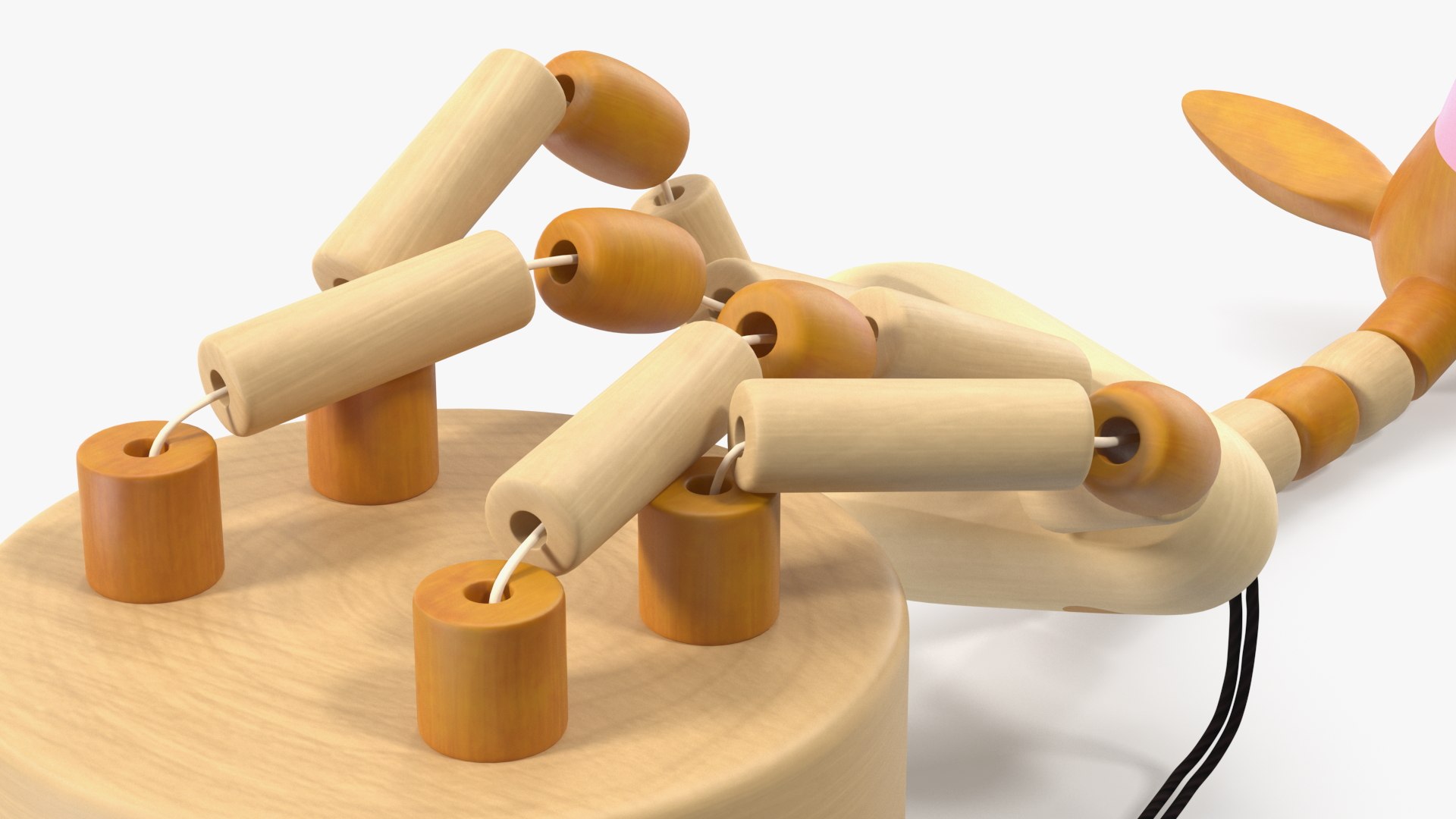 Wooden Push Up Toy Giraffe Fallen Pose 3D Model - TurboSquid 2015862