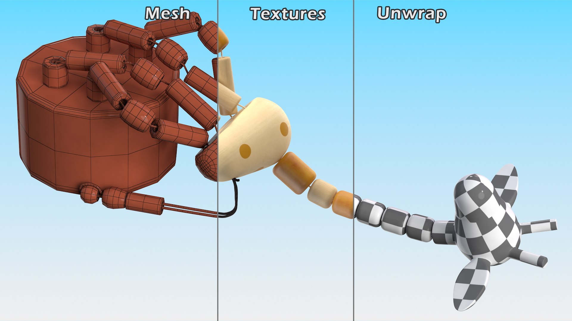 Wooden Push Up Toy Giraffe Fallen Pose 3D Model - TurboSquid 2015862