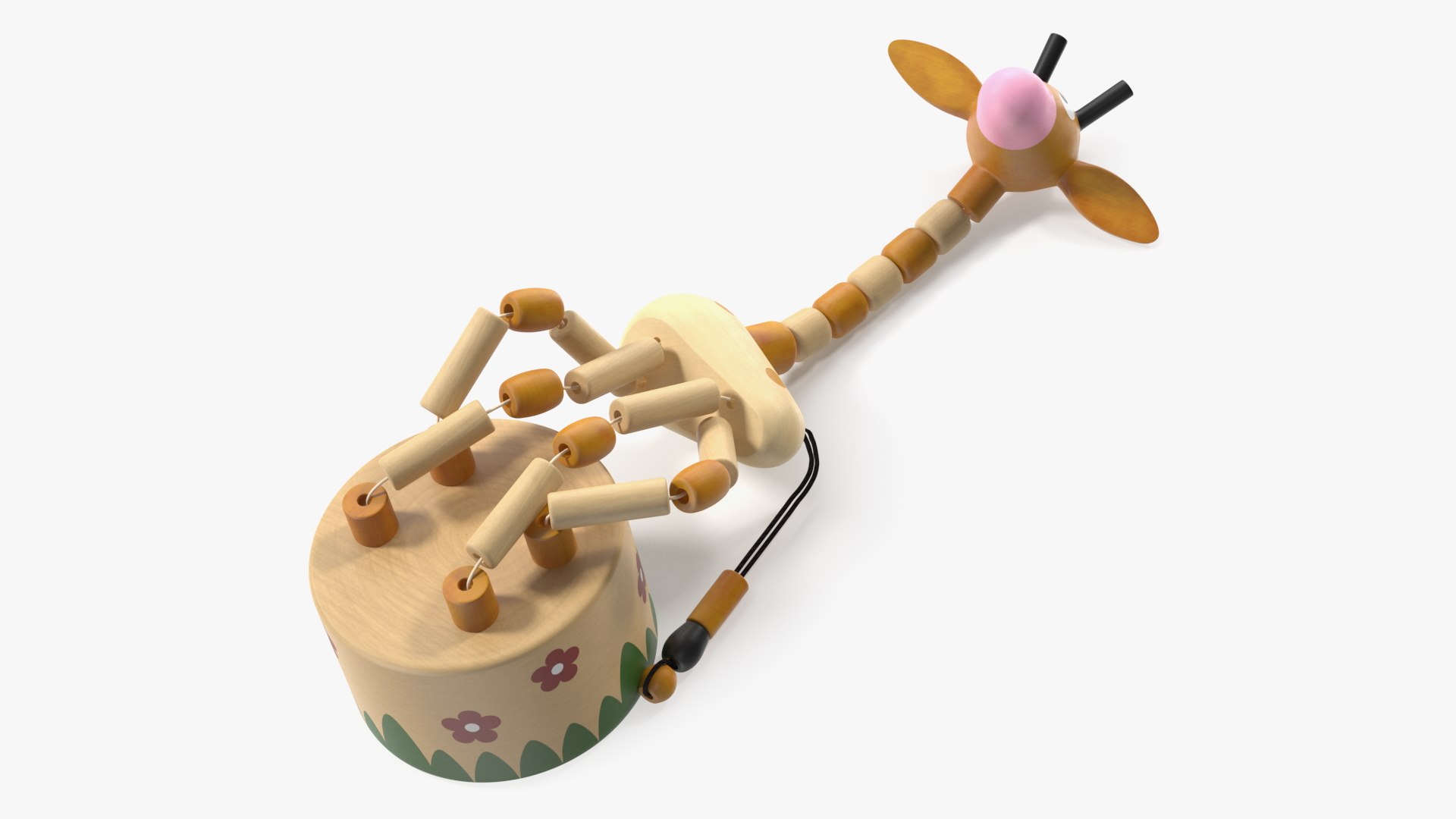 Wooden Push Up Toy Giraffe Fallen Pose 3D model - TurboSquid 2015862