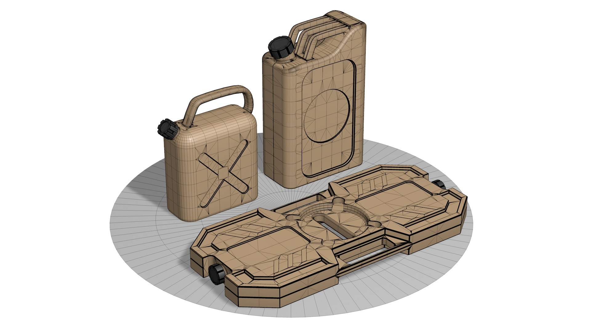 Three Army Canisters V2 3D Model - TurboSquid 1741221