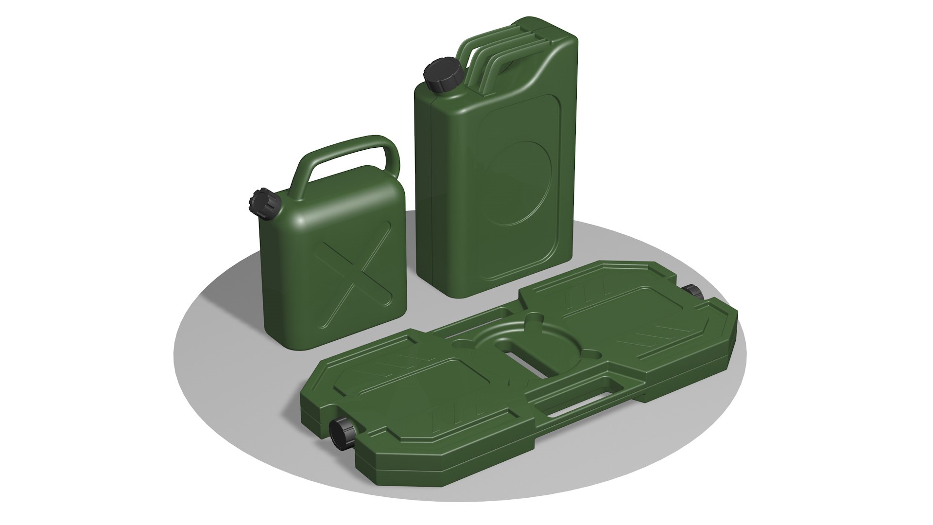 Three Army Canisters V2 3D Model - TurboSquid 1741221