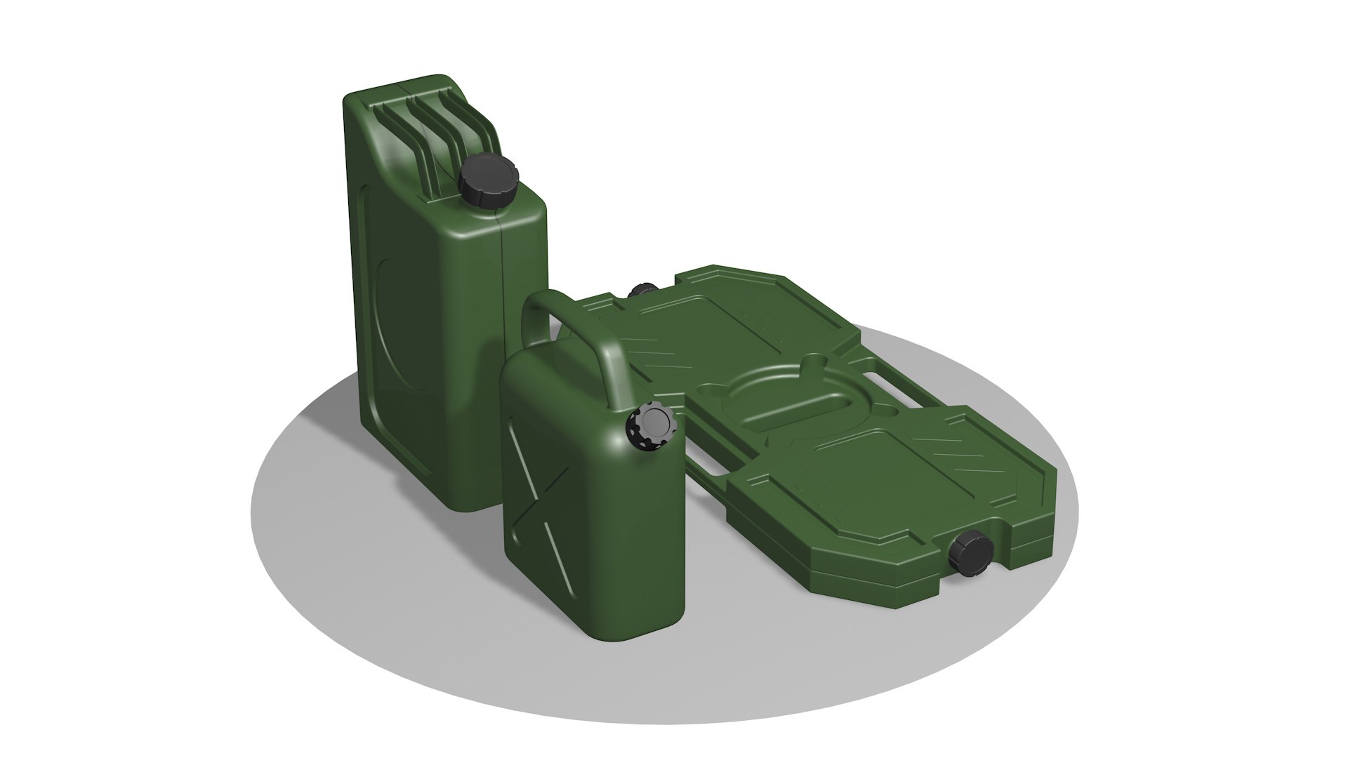 Three Army Canisters V2 3D Model - TurboSquid 1741221