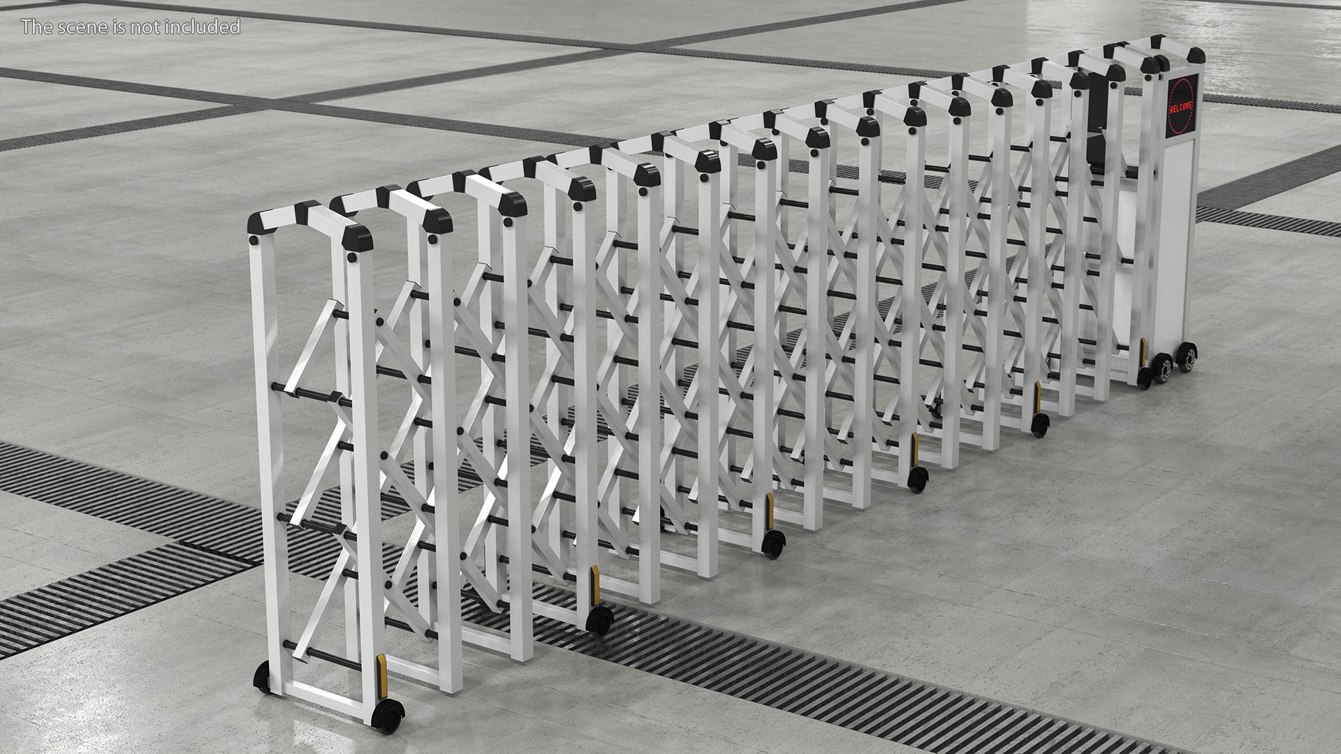 3D Model Trackless Retractable Gate 5m Rigged For Maya - TurboSquid 2253668