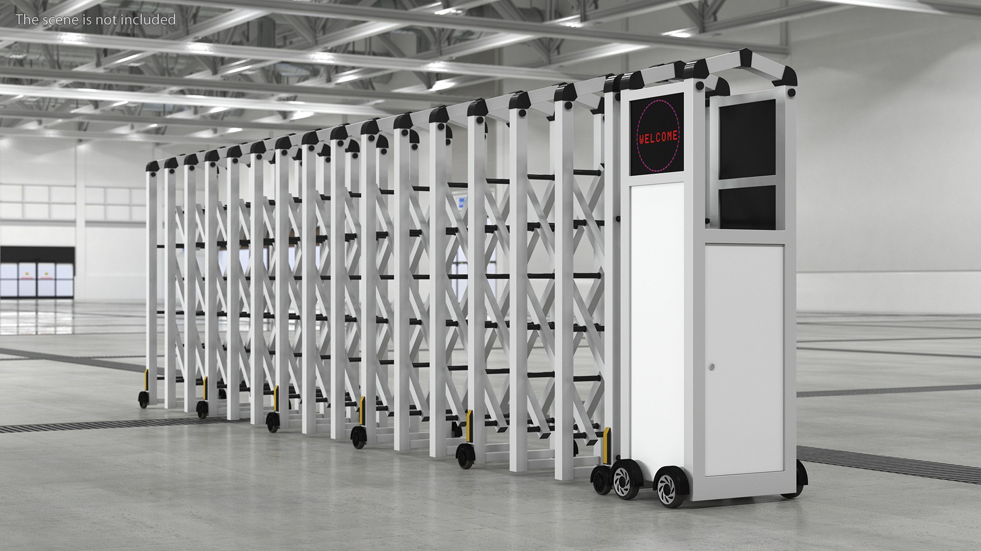 3D Model Trackless Retractable Gate 5m Rigged For Maya - TurboSquid 2253668