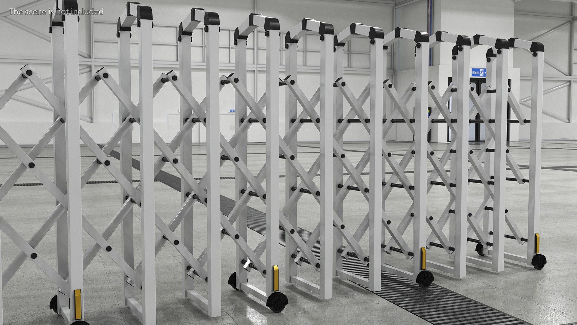 3D Model Trackless Retractable Gate 5m Rigged For Maya - TurboSquid 2253668