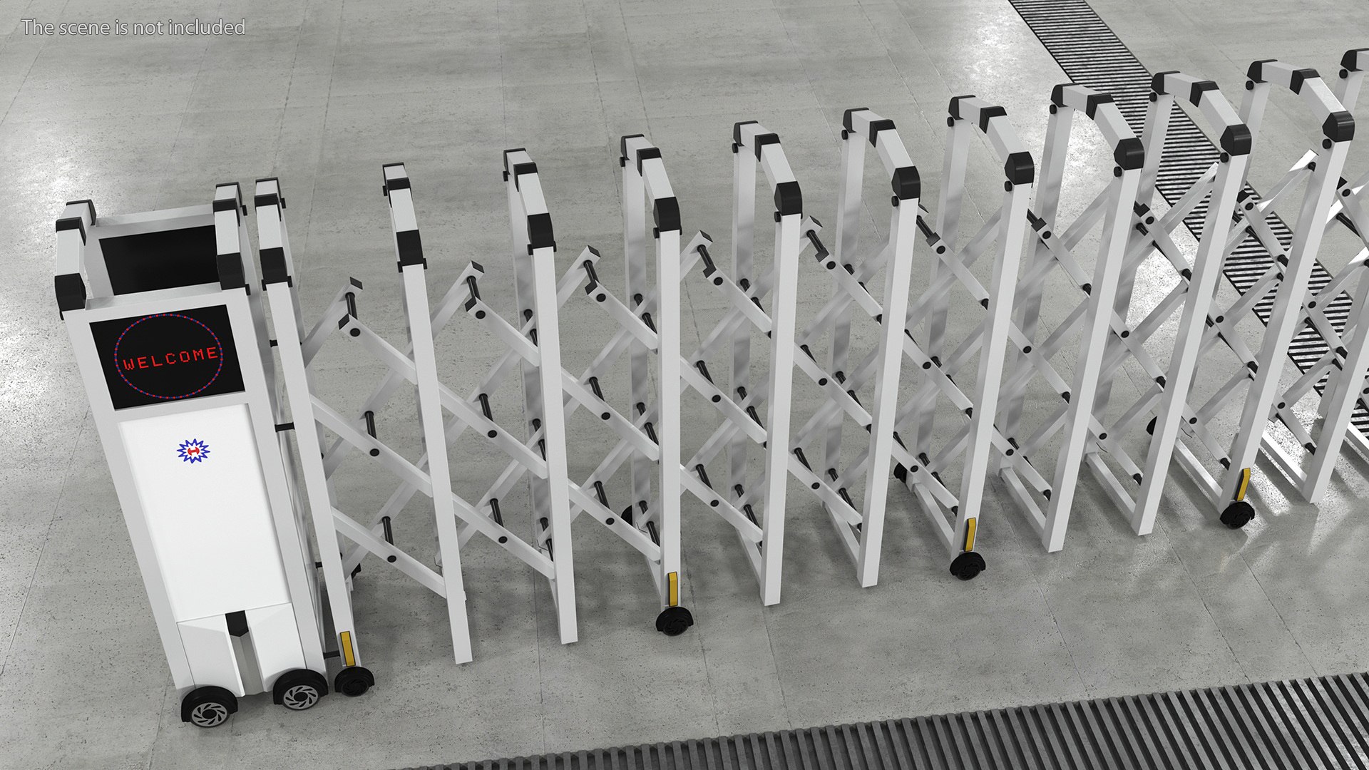 3D Model Trackless Retractable Gate 5m Rigged For Maya - TurboSquid 2253668