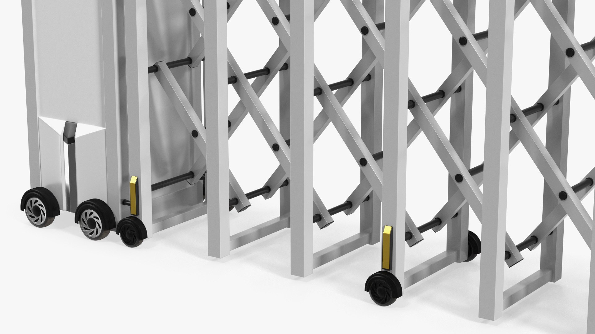3D Model Trackless Retractable Gate 5m Rigged For Maya - TurboSquid 2253668