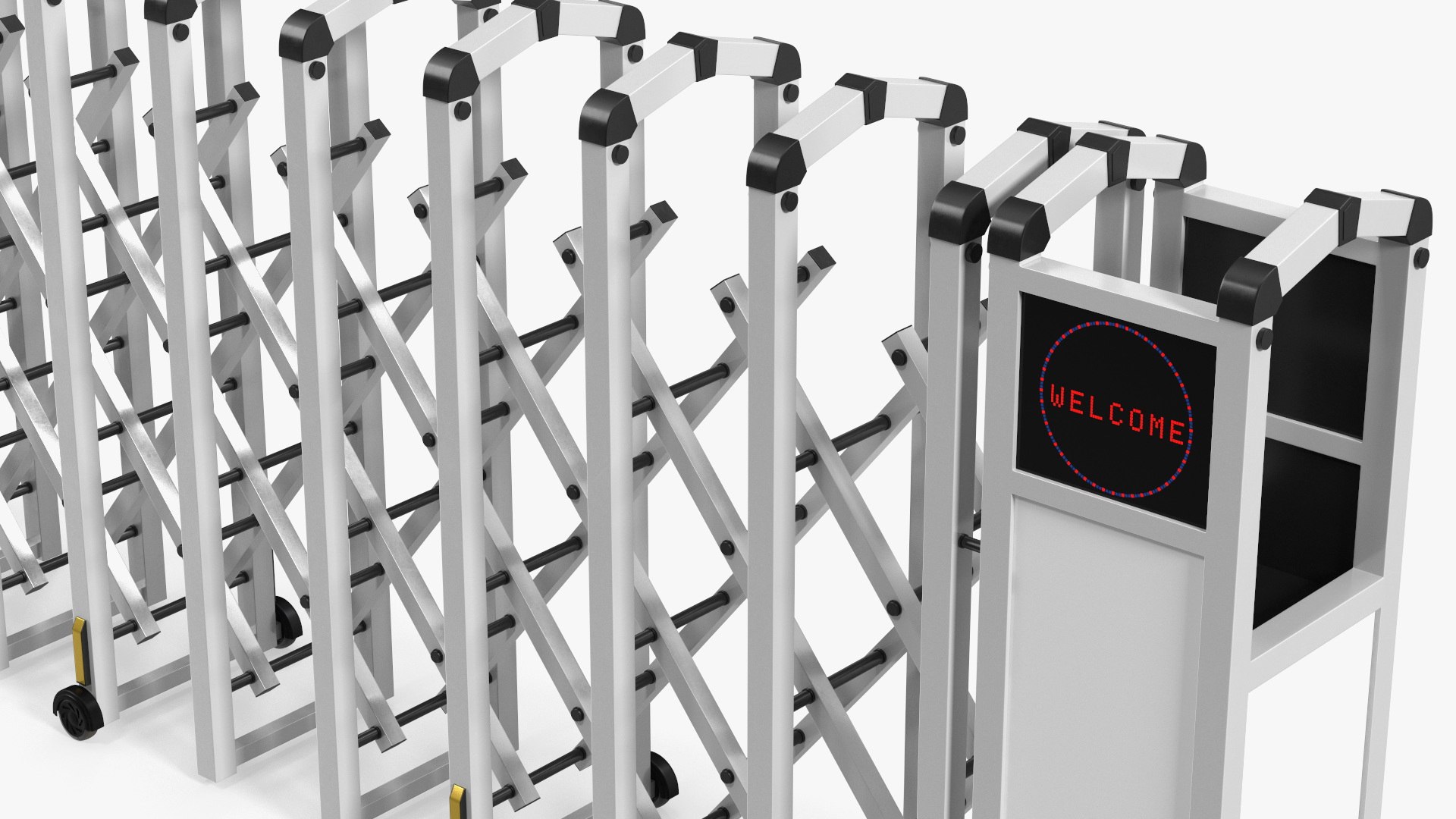 3D Model Trackless Retractable Gate 5m Rigged For Maya - TurboSquid 2253668