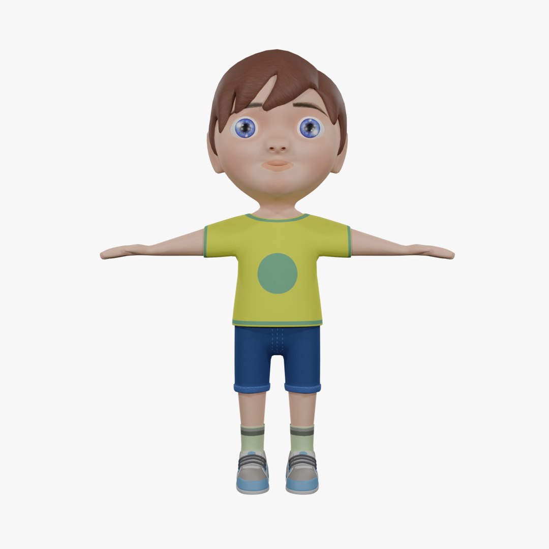 Cartoon boy 6 model - TurboSquid 2081677