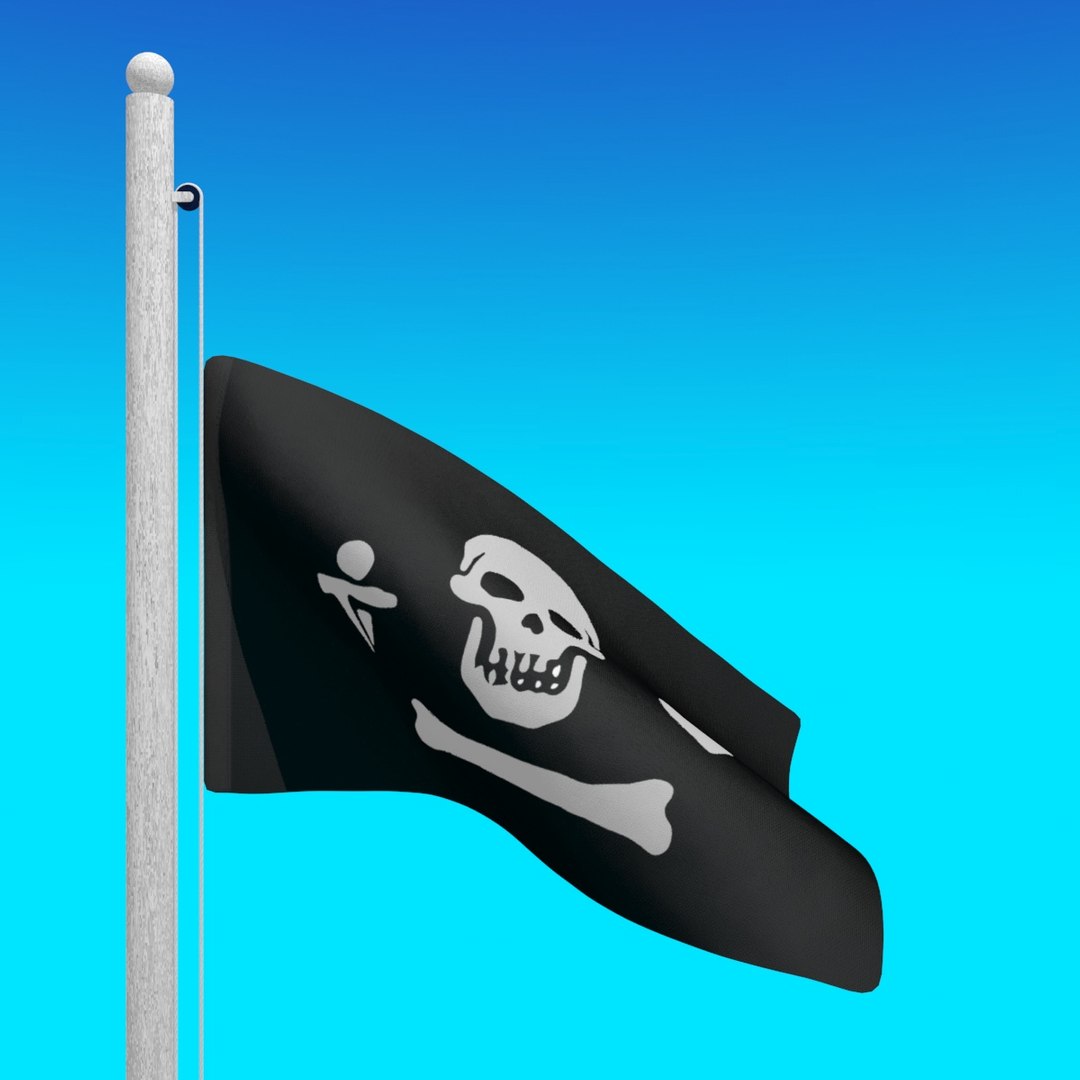 3d model flags pirates