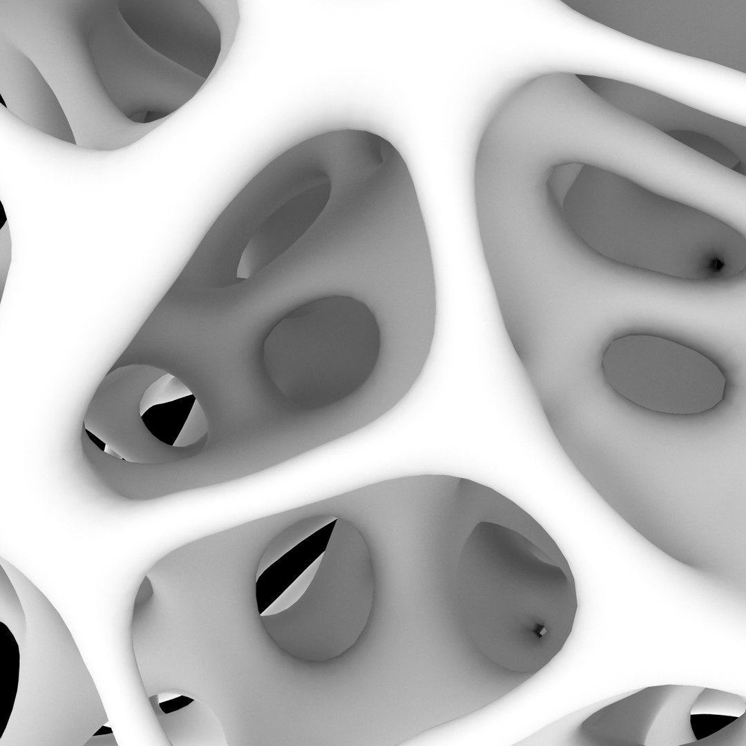 3d Cube Bone Matrix Model