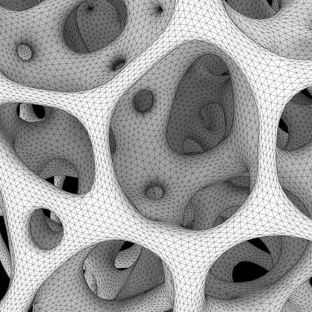 3d Cube Bone Matrix Model