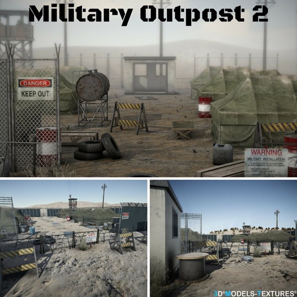 3d outpost military model