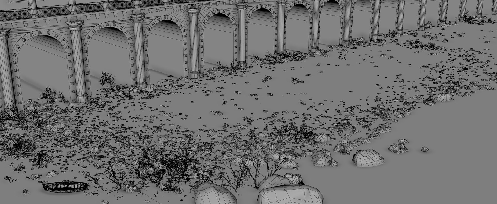 3D Fantasy Sea Ancient Building - TurboSquid 1770988