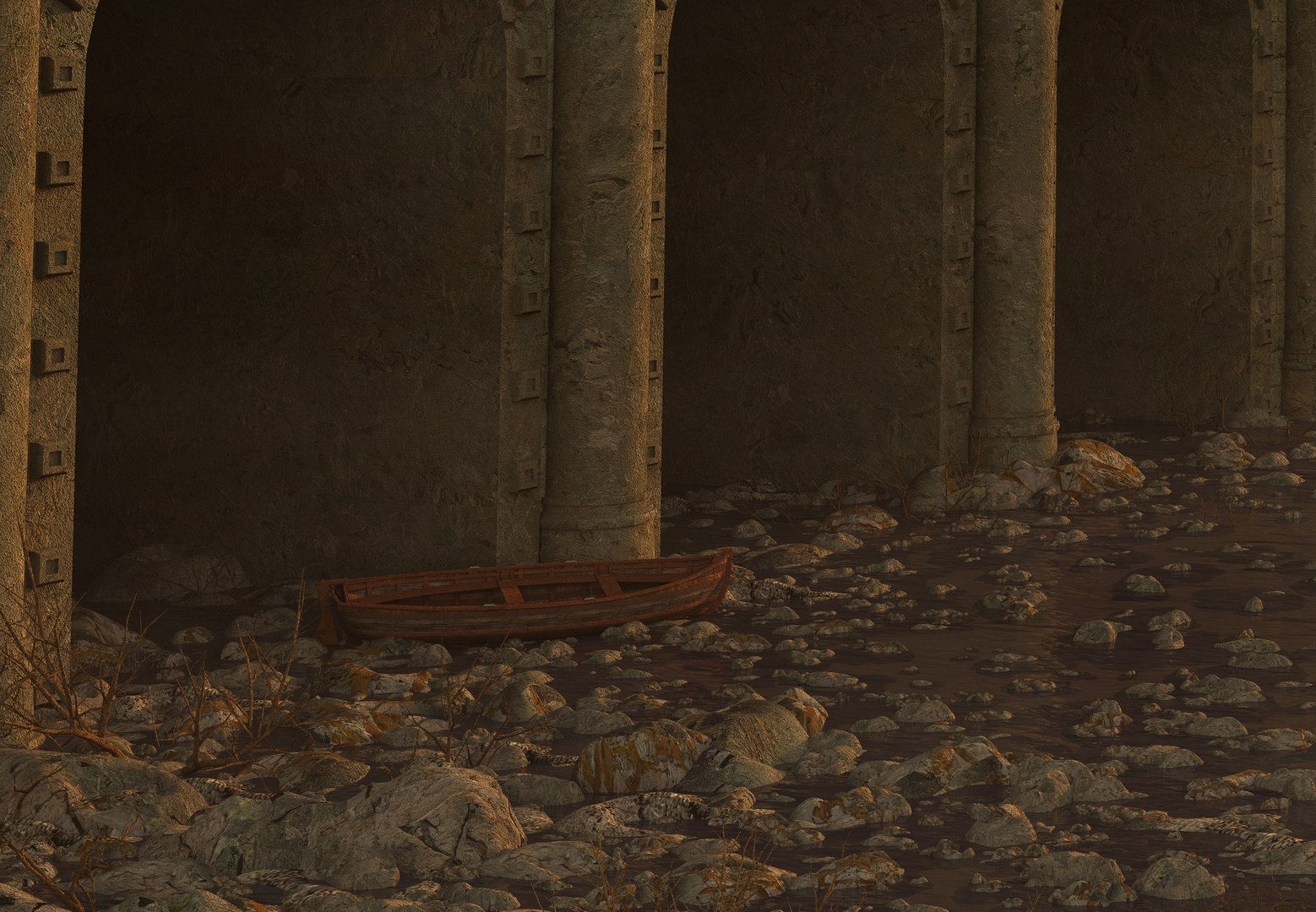 3D Fantasy Sea Ancient Building - TurboSquid 1770988