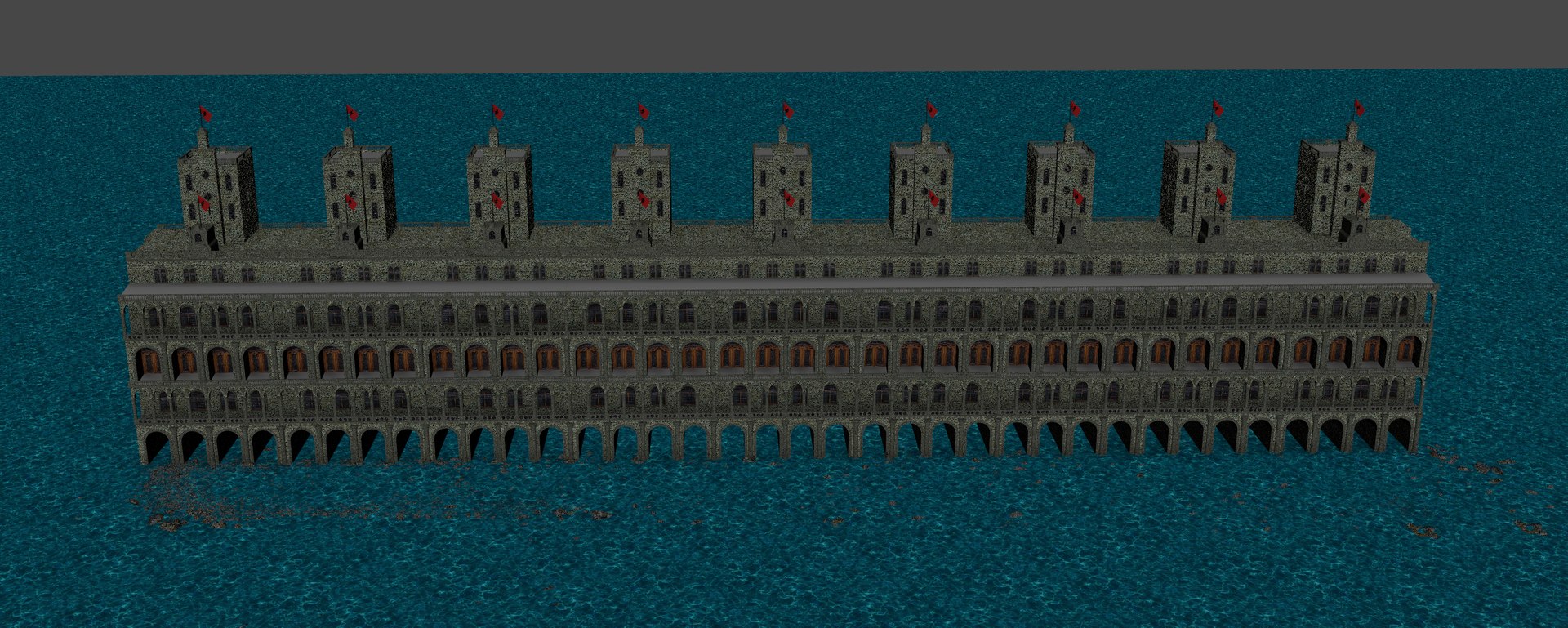 3D Fantasy Sea Ancient Building - TurboSquid 1770988