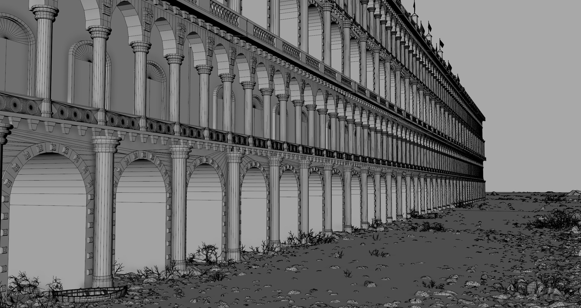 3D Fantasy Sea Ancient Building - TurboSquid 1770988