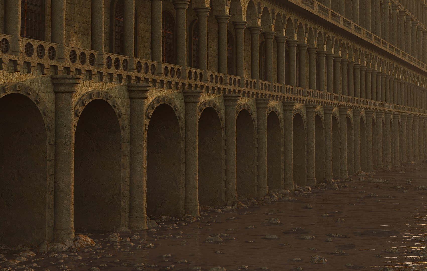 3D Fantasy Sea Ancient Building - TurboSquid 1770988