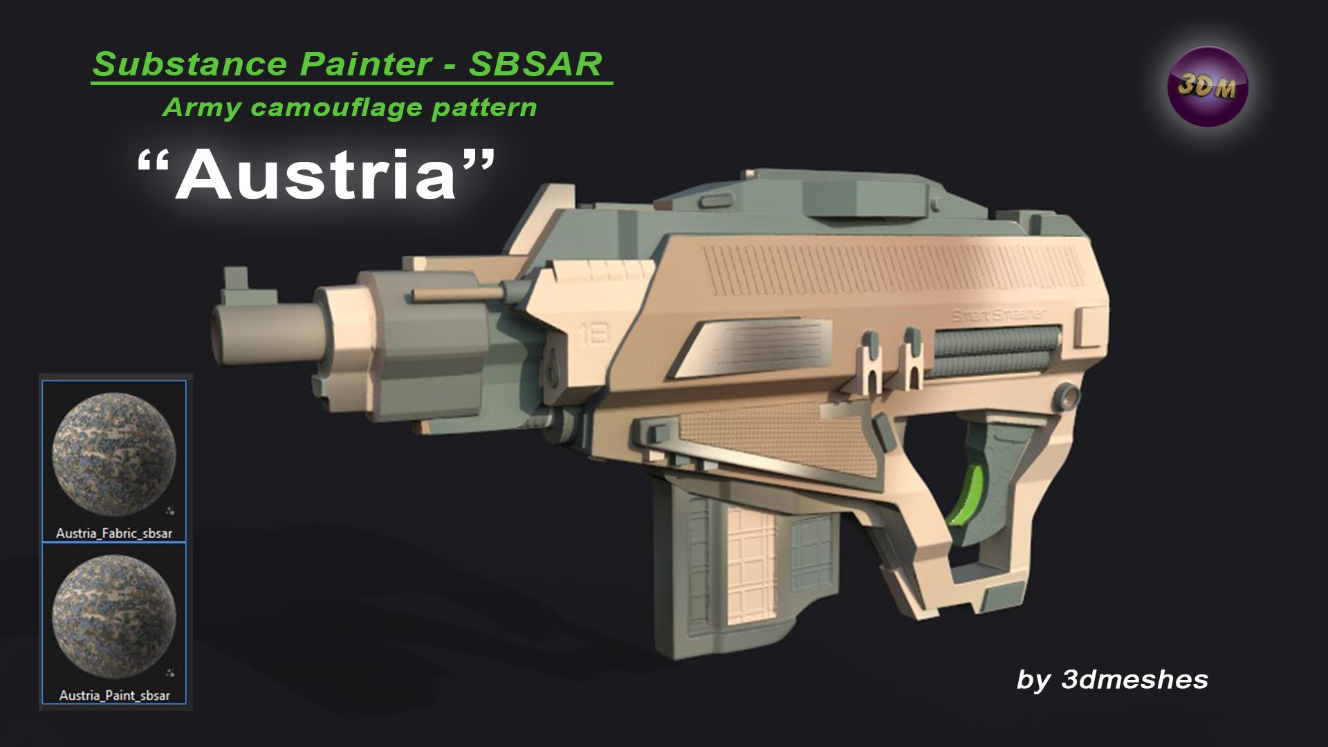 Austria - Army Camouflage Pattern - SBSAR Material By 3dmeshes Berlin ...