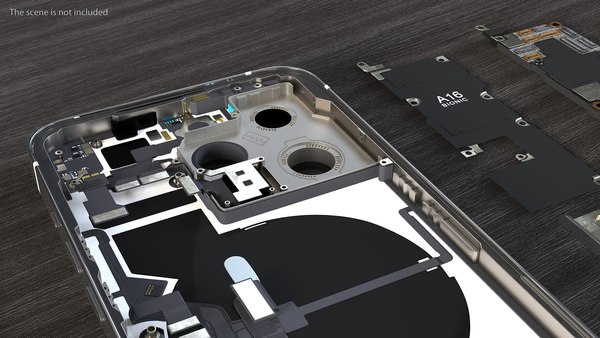 iPhone 14 Pro内部结构完整3D模型 - TurboSquid 2091912